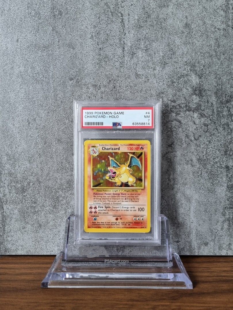 [PSA 7] Charizard Holo Base Set #4, Hobbies & Toys, Toys & Games on ...