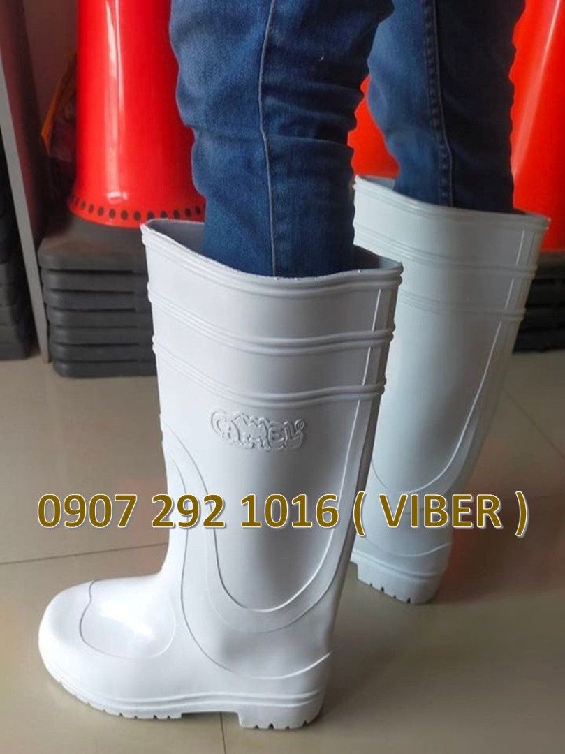 Rainboots Rubber boots camel white 54, Men's Fashion, Footwear, Boots ...
