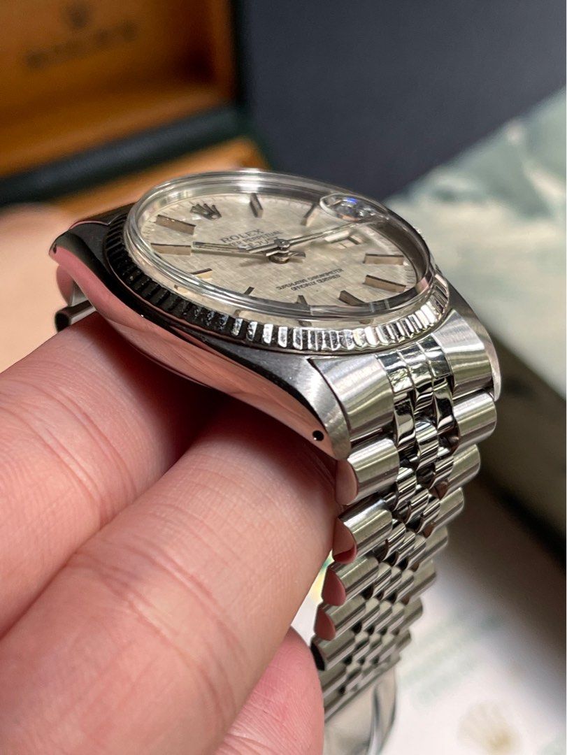 Rolex Datejust 36 16014 Linen dial, Luxury, Watches on Carousell