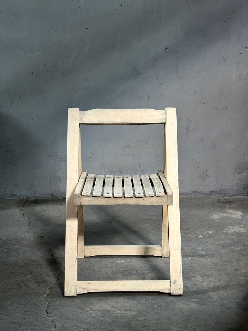 rustic wooden folding chair, Furniture & Home Living, Furniture, Chairs ...