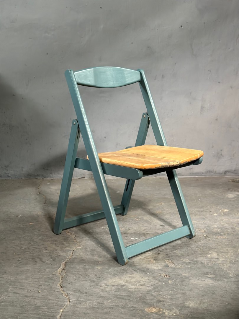 Rustic Wooden Folding Chair, Furniture & Home Living, Furniture, Chairs ...
