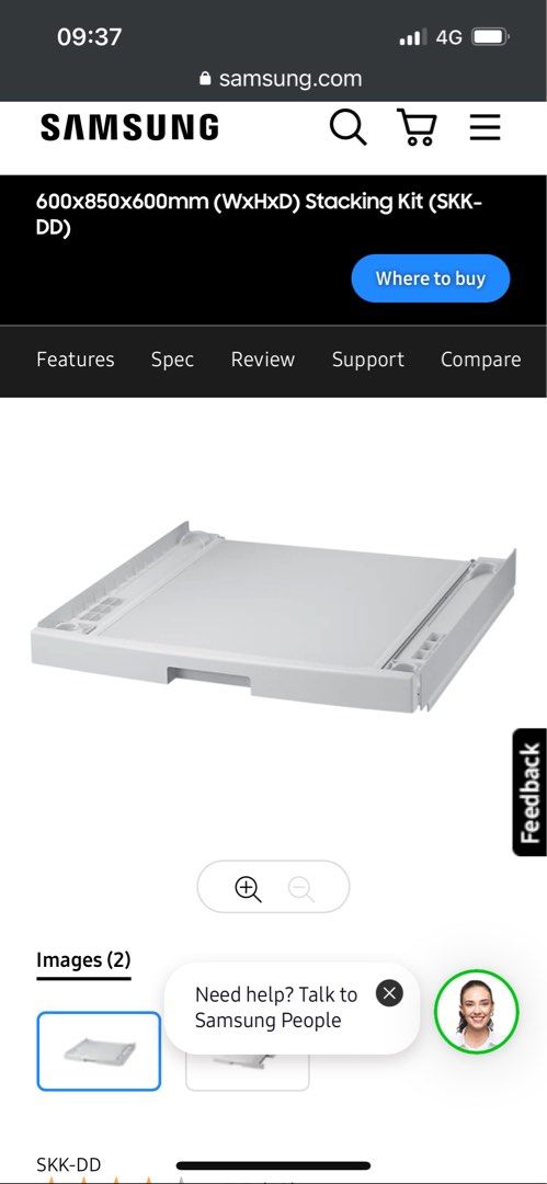 Samsung stacking kit drawer for washer dryer Skk-uux, Furniture & Home ...