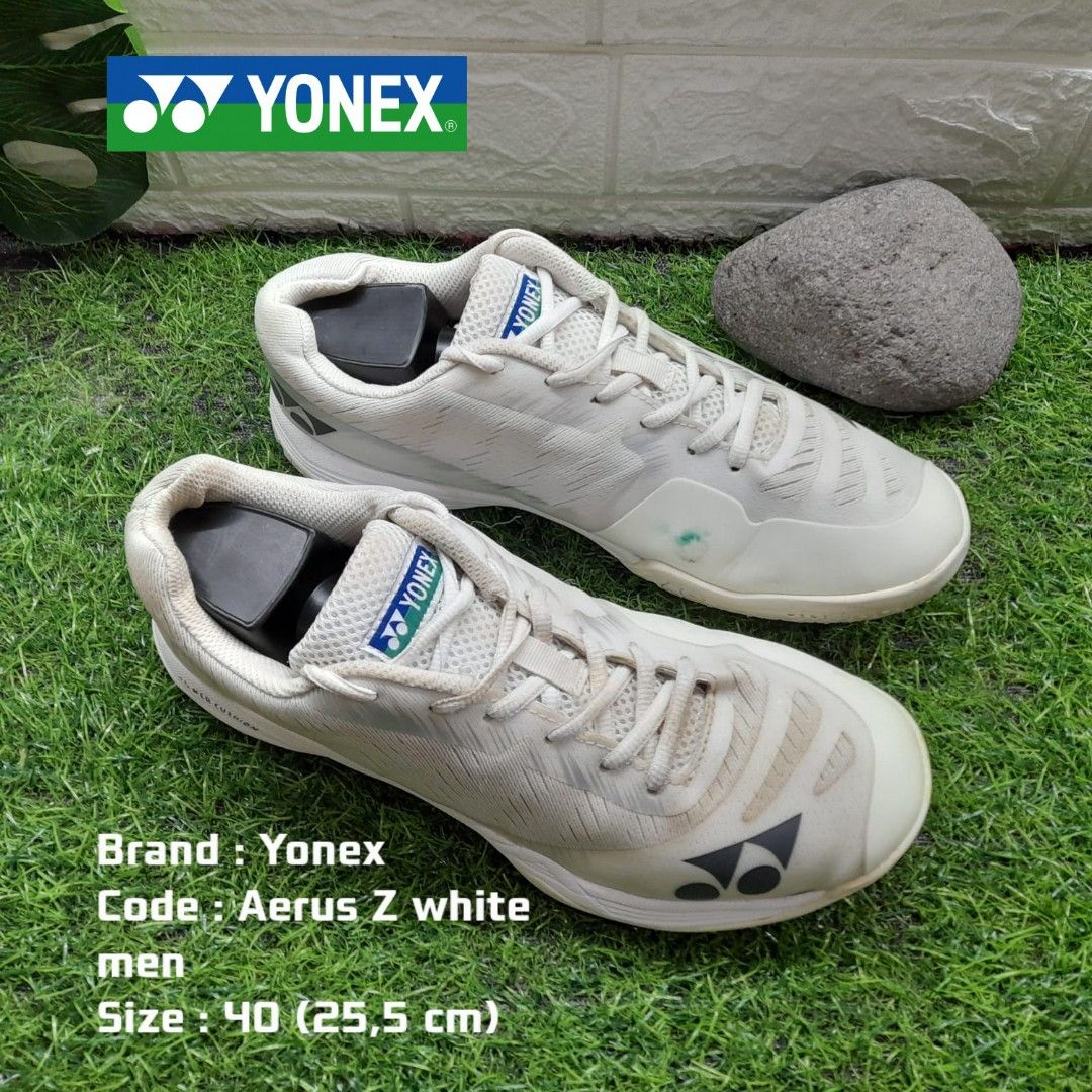 Sepatu Badminton Yonex Aerus Z white men Size 40, Olah Raga ...
