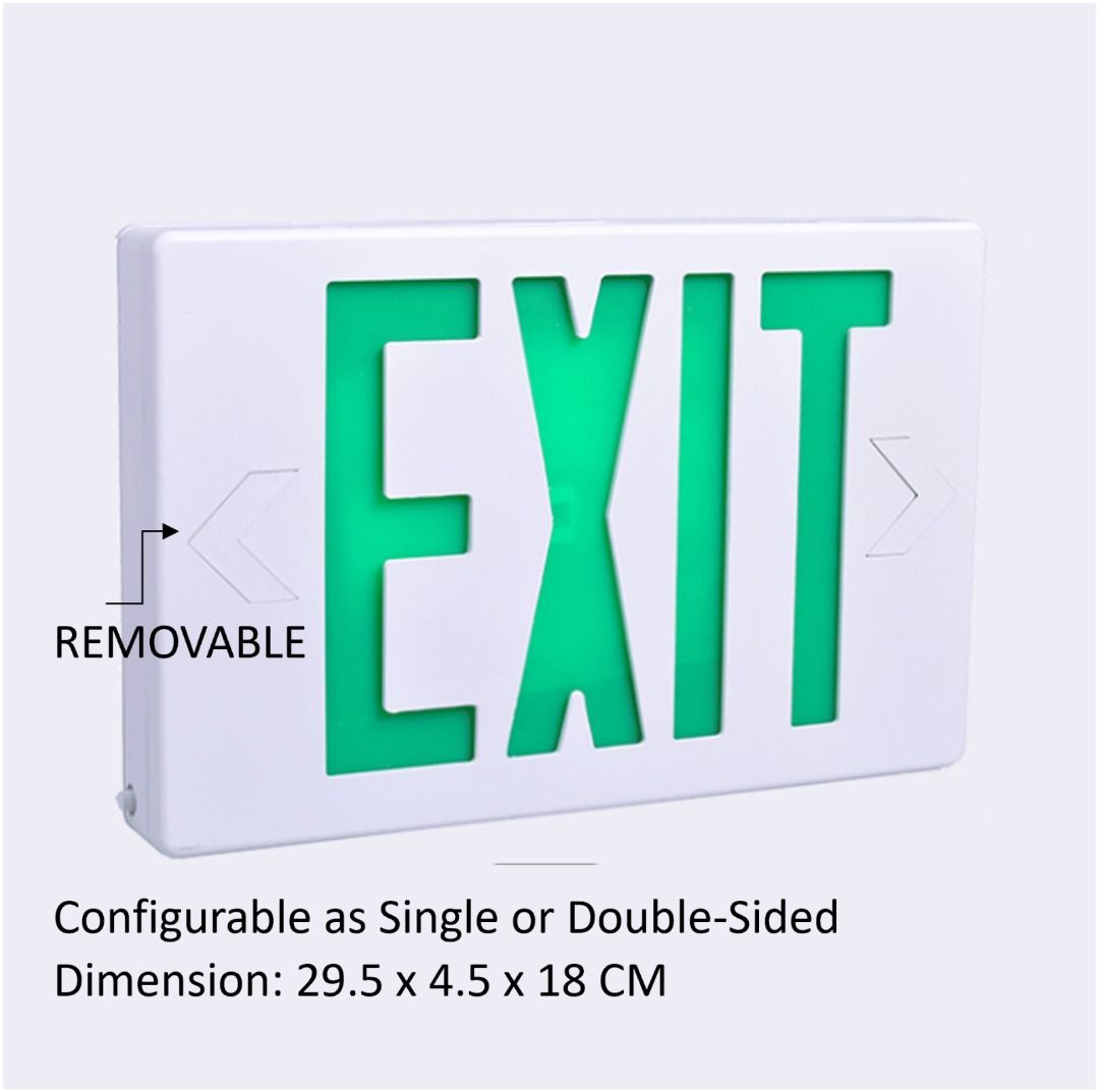 Single sided, Double sided Exit signs, Thermoplastic Exit Sign ...