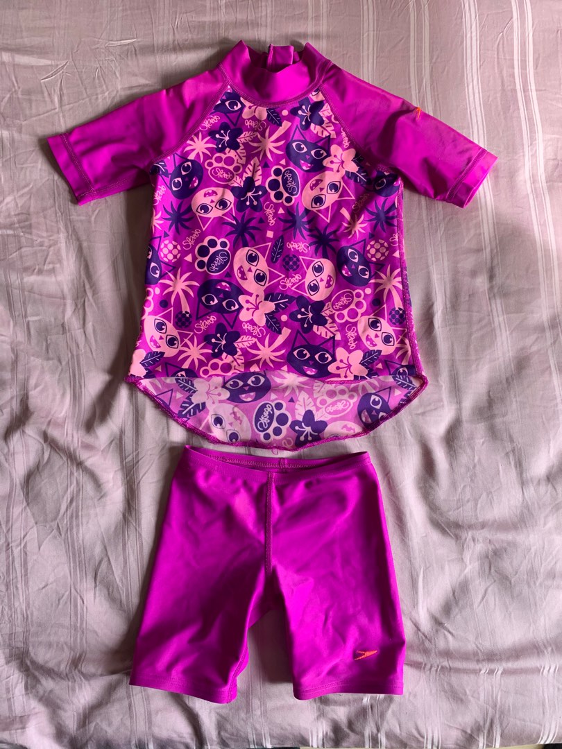 Speedo rash guard and jammers, Babies & Kids, Babies & Kids Fashion on ...