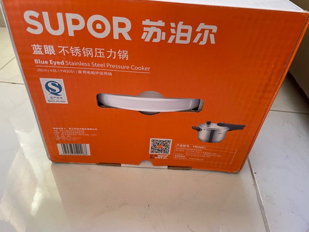 Stainless steel pressure cooker SUPOR, TV & Home Appliances, Kitchen ...