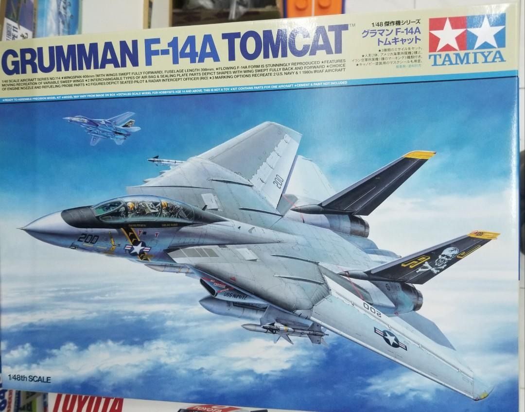 全新-新金型-Tamiya-田宮-61114-USN-Grumman-F-14A-Tomcat-1/48-M-300, 興趣及遊戲, 玩具 ...