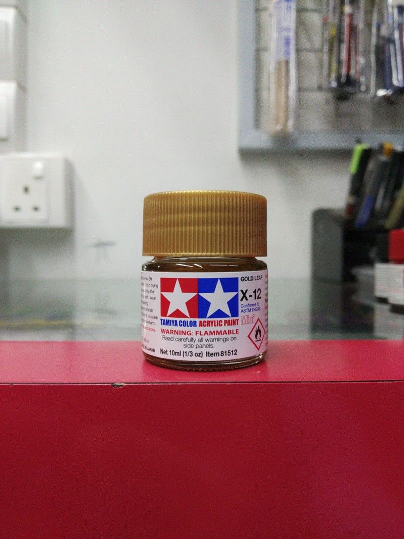 Tamiya X-12 Gold Leaf Acrylic Paint Mini, Hobbies & Toys, Stationery ...