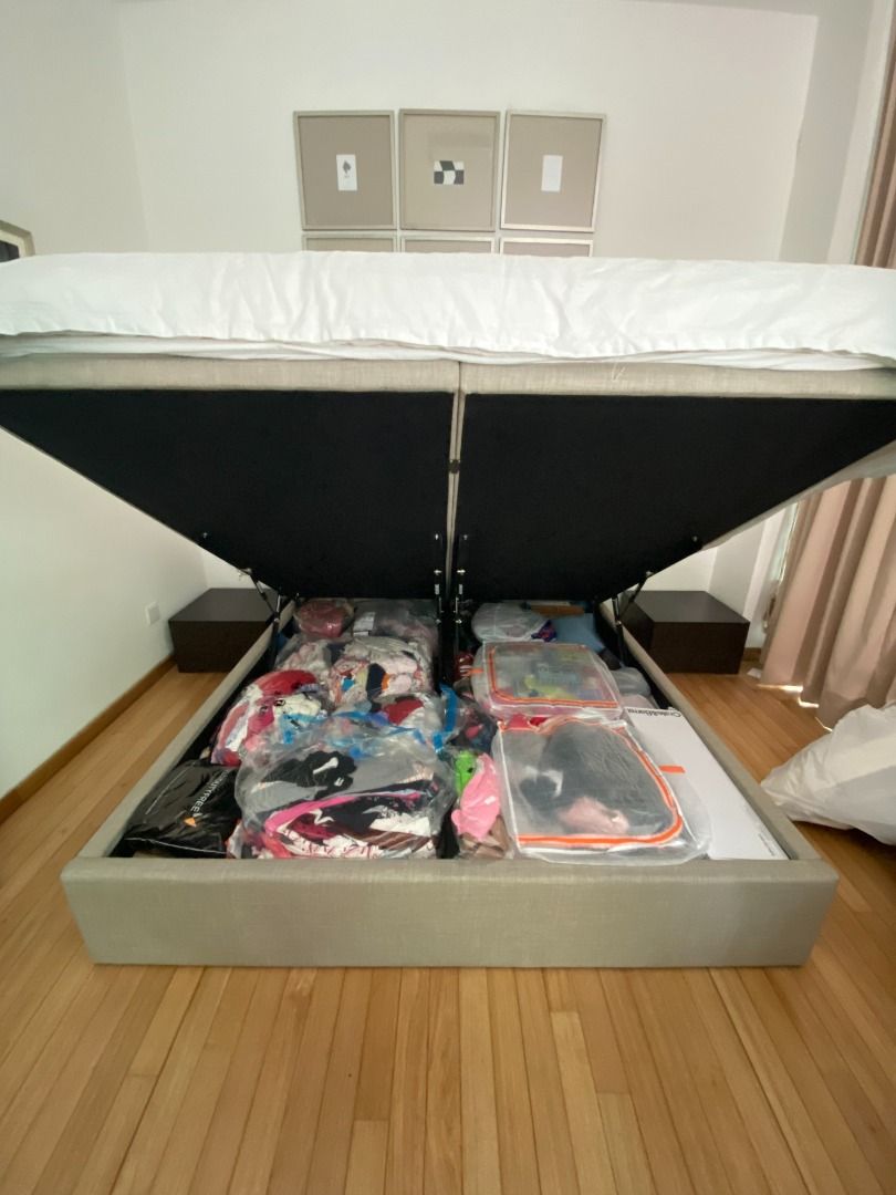 Tempur King Storage bed, Furniture & Home Living, Furniture, Bed Frames ...