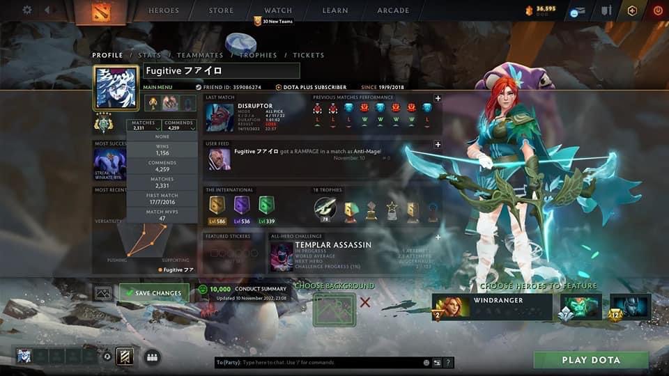 Ti8 to Ti10 Prestige Items w/ Ti11 Bpass| Dota 2 Account, Video Gaming, Gaming Accessories, Game ...