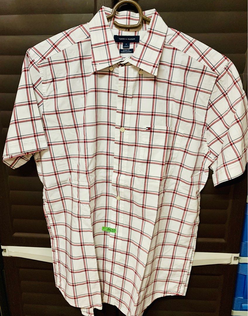 Tommy Hilfiger Checkered Polo Shirt, Men's Fashion, Tops & Sets, Tshirts & Polo Shirts on Carousell
