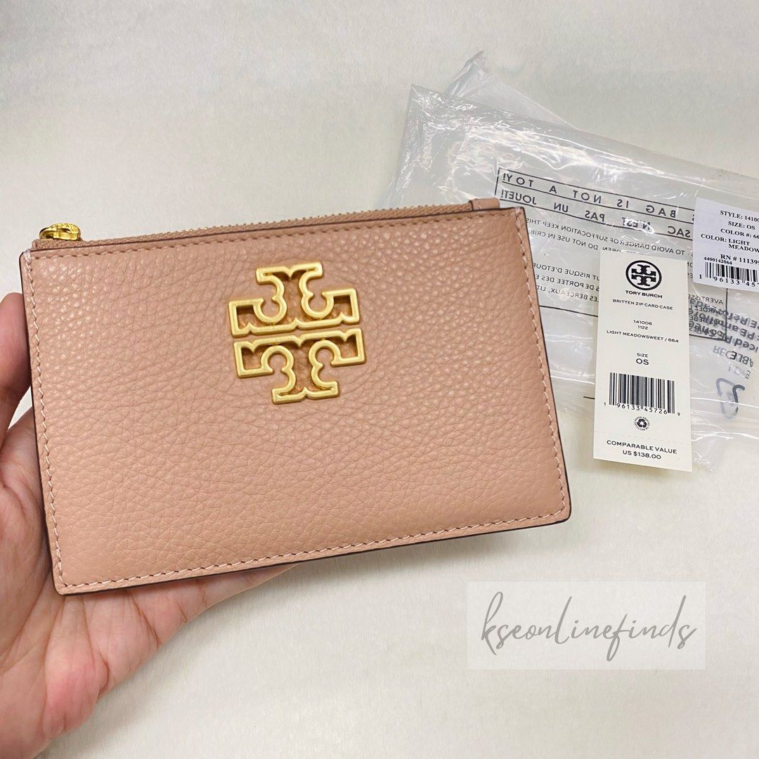 Tory Burch Britten Card Case in Light Meadowsweet, Women's Fashion ...