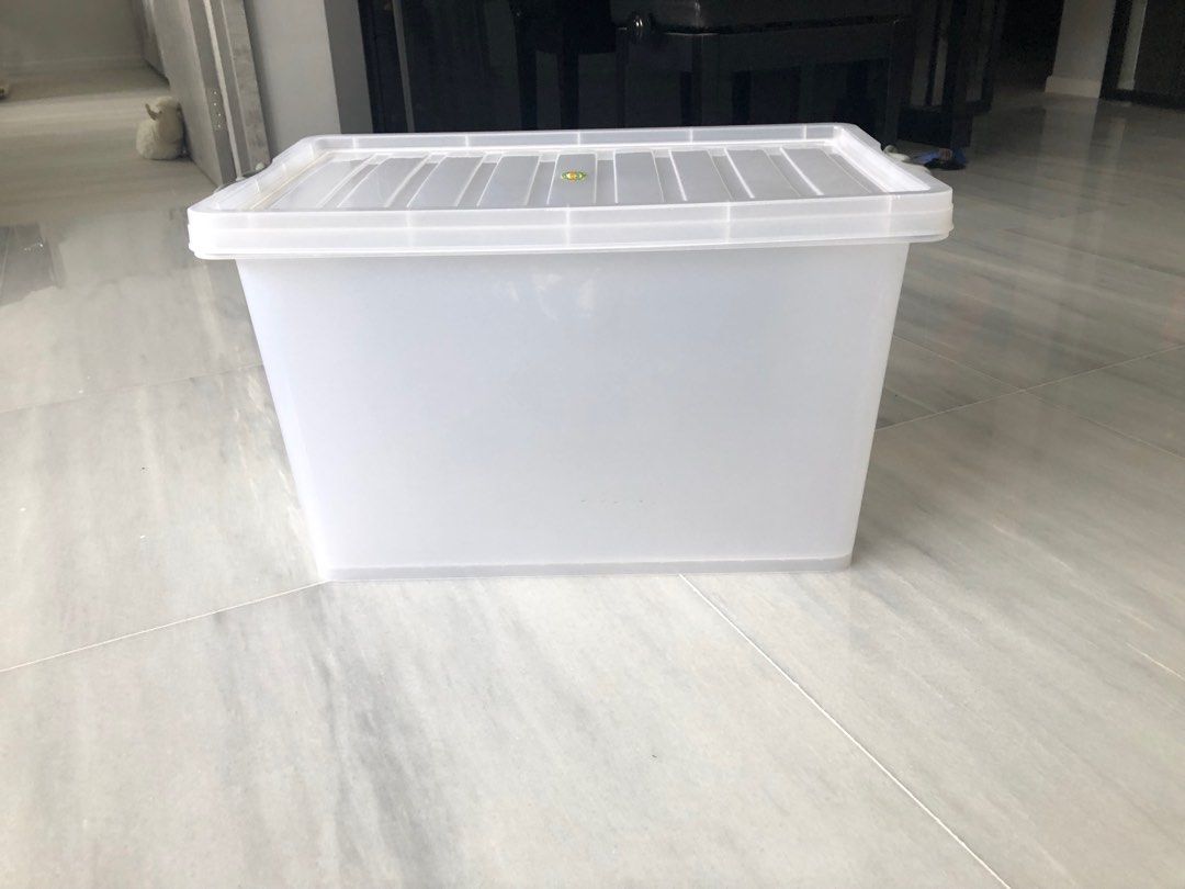 Toyogo large plastic box with cover, Furniture & Home Living, Home ...