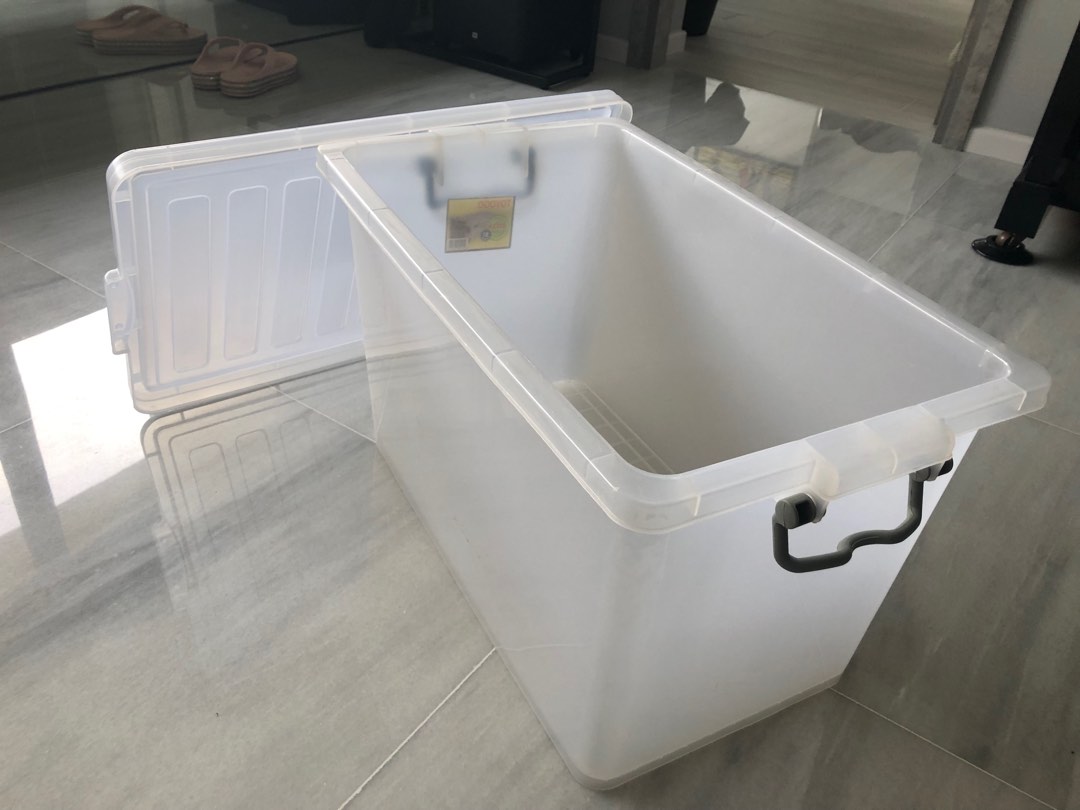 Toyogo large plastic box with cover, Furniture & Home Living, Home ...
