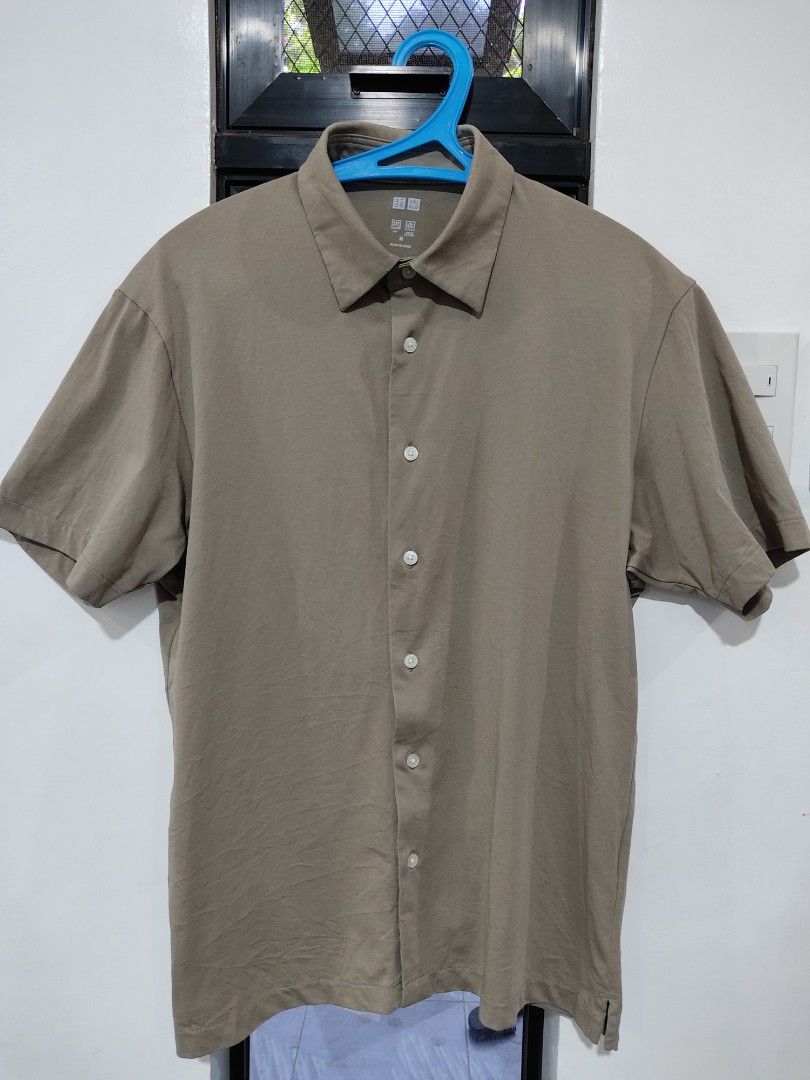 UNIQLO AIRISM FULL BUTTON POLO, Men's Fashion, Tops & Sets, Tshirts ...