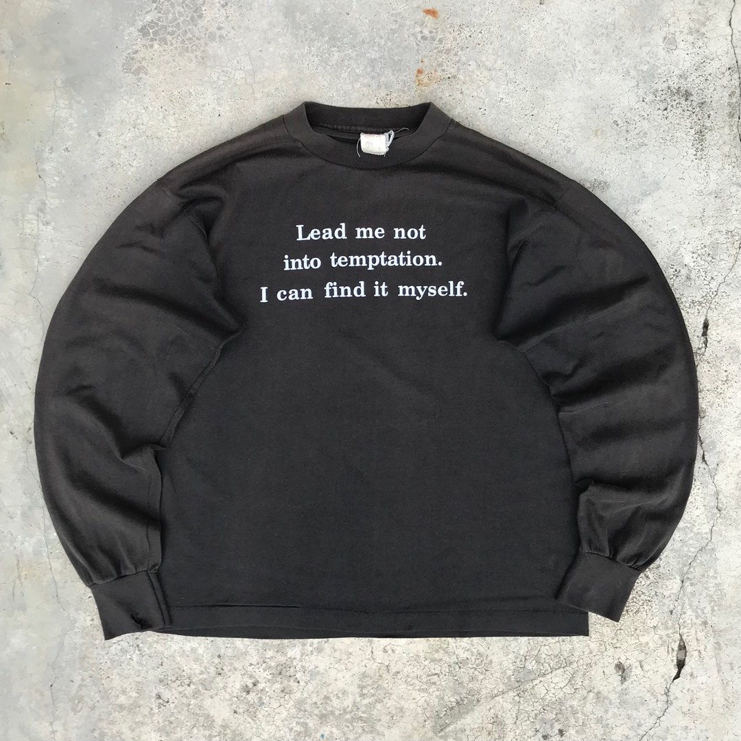 Vintage 80's Wording Tee Made in USA, Men's Fashion, Tops & Sets ...