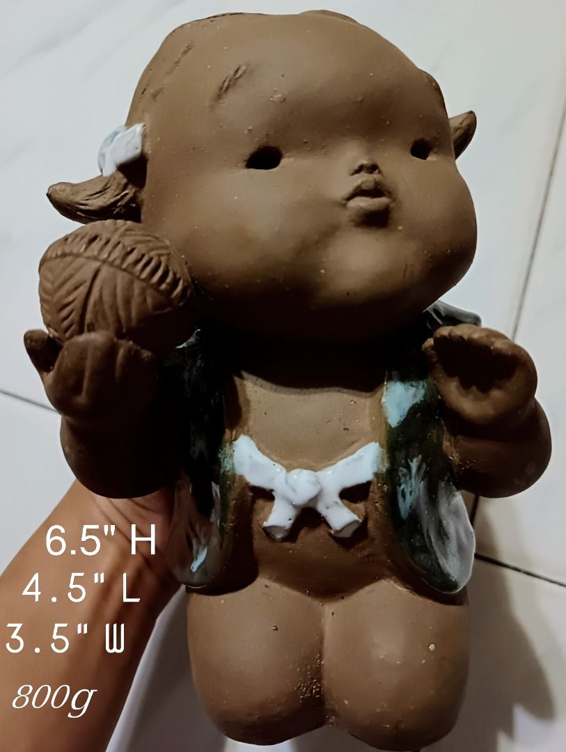 Vintage Mud Art Mud Men Clay Art Terracotta Child Playing with a ...