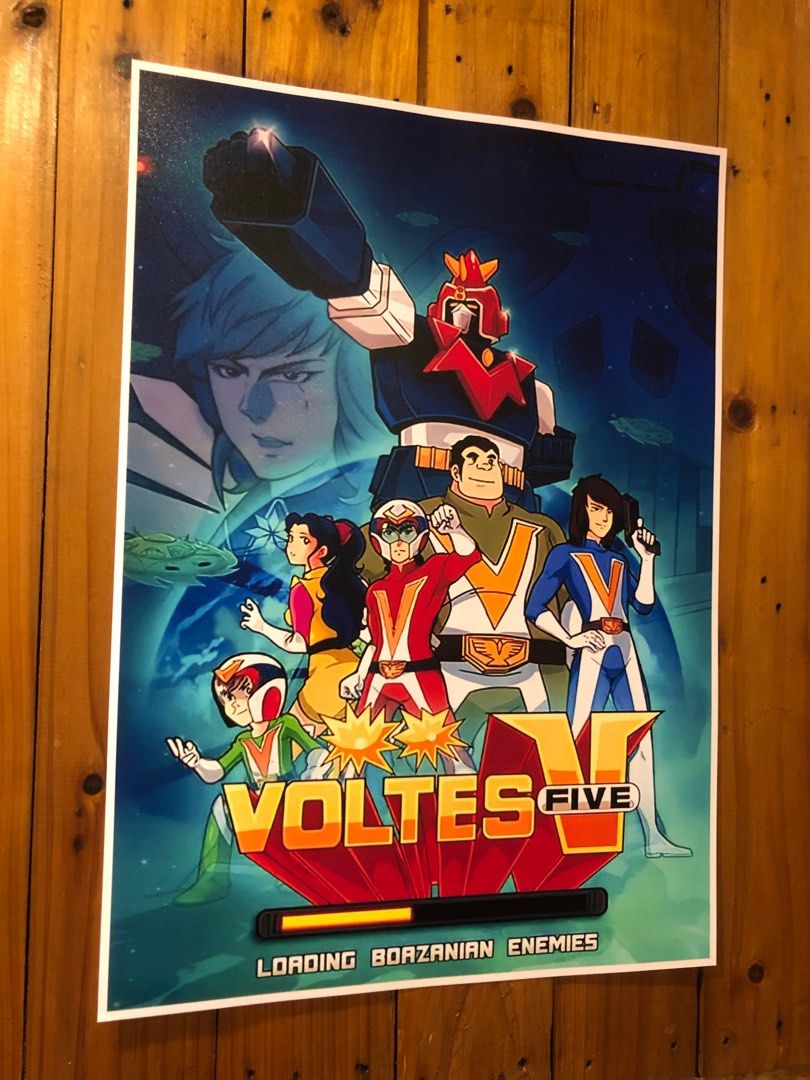 Voltes V Retro Vintage Classic Movie Cartoon Poster, Hobbies & Toys ...