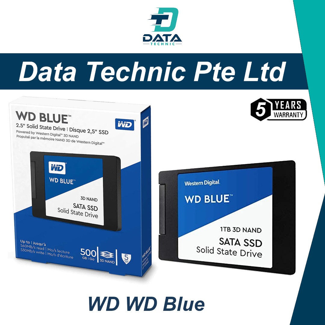 WD Blue Internal 2.5 SSD 256GB/500GB/1TB/2TB, Computers & Tech, Parts ...