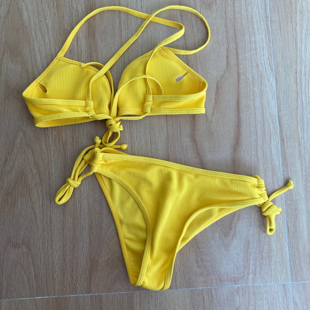Yellow Bikini, Women's Fashion, Swimwear, Bikinis & Swimsuits on Carousell