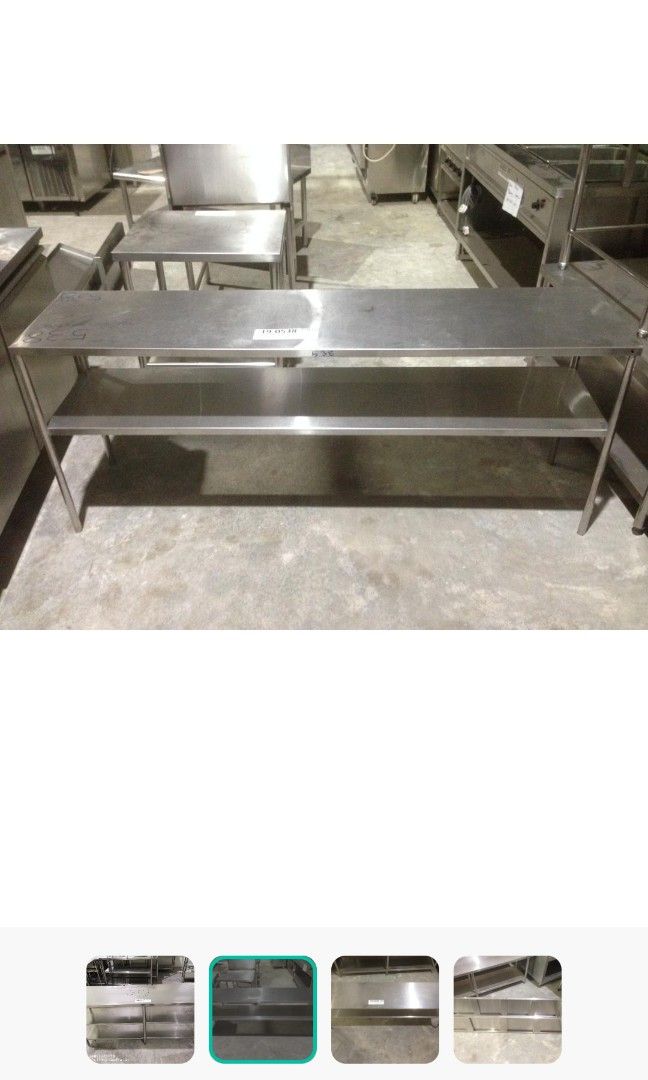 2 Tier Stainless Steel Table, TV & Home Appliances, Kitchen Appliances ...