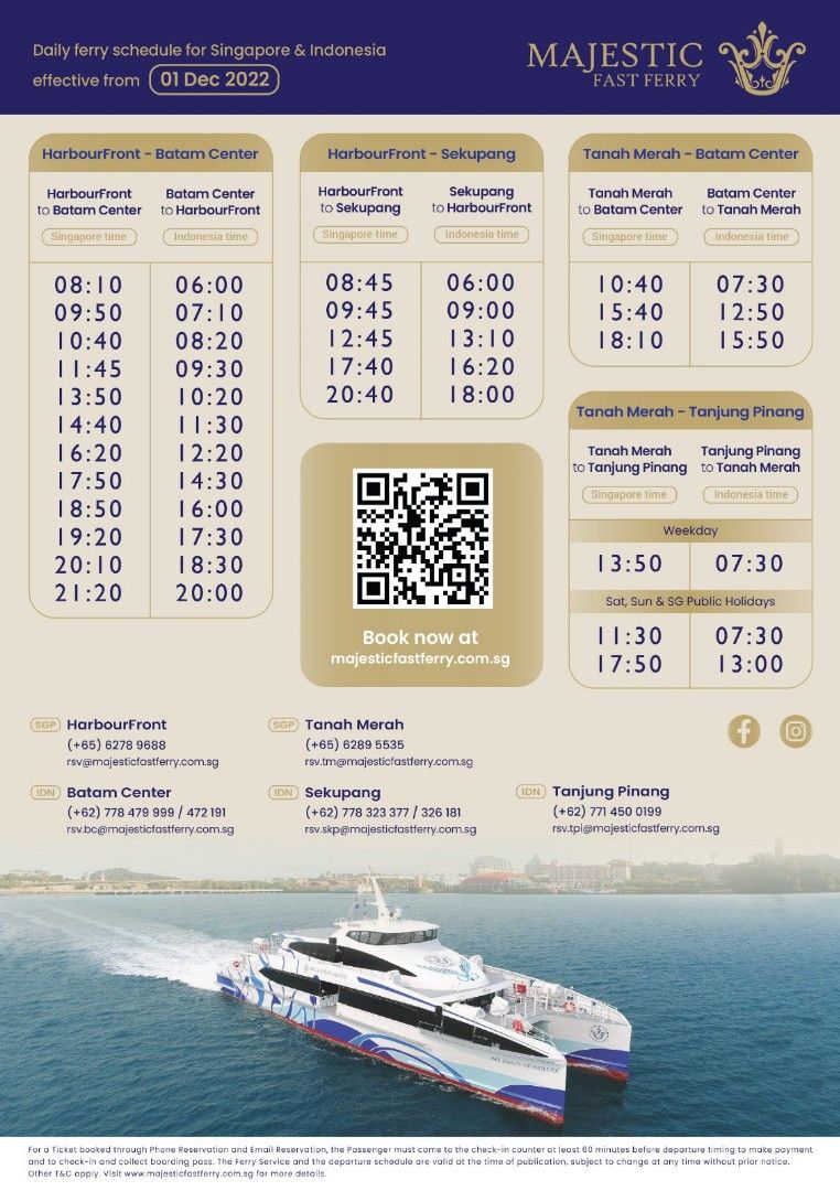 2-way MAJESTIC FERRY TICKET (All passport), Tickets & Vouchers, Flights ...