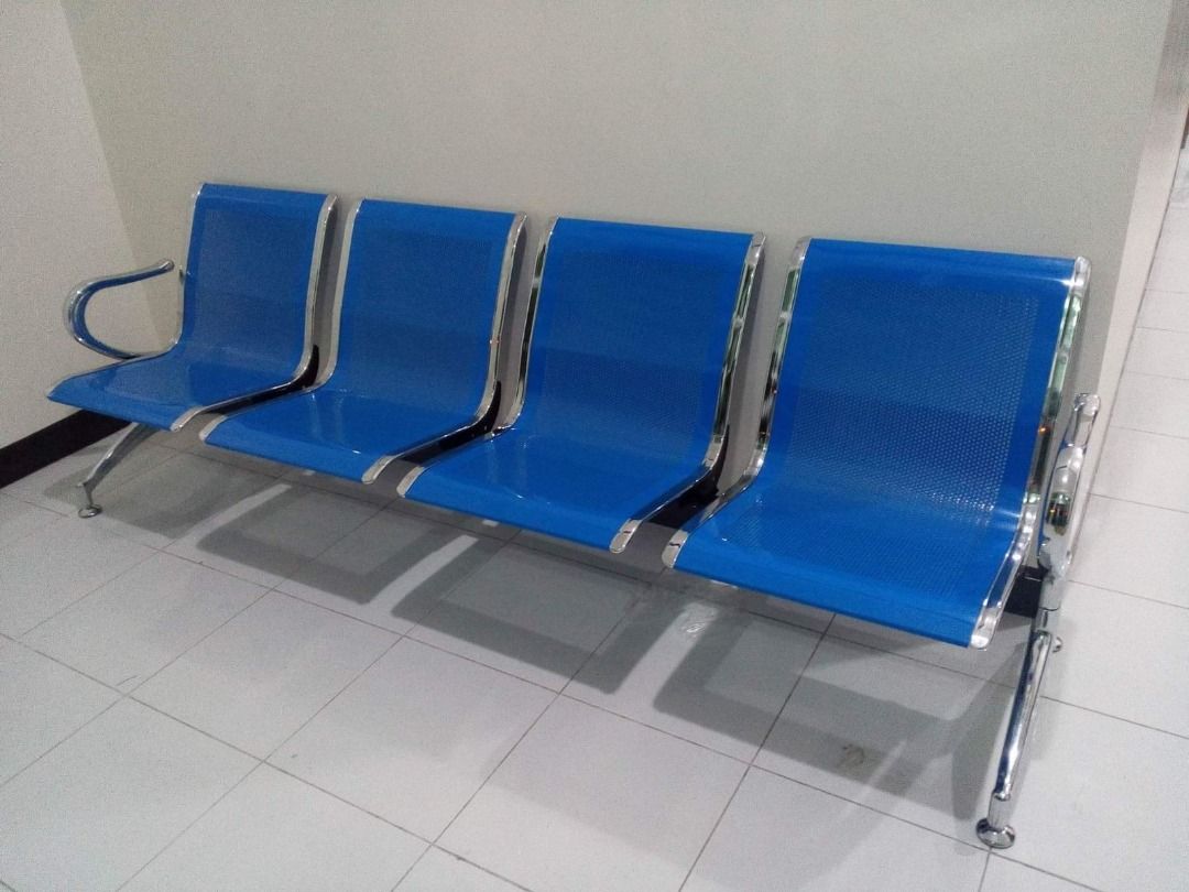 4 seater gang chair // waiting area chair // visitor chair // office ...