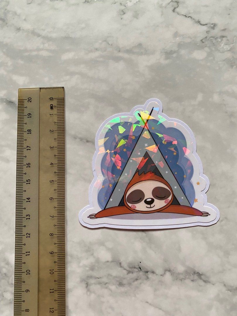 6pcs/pack 8cm Cute Sleeping Sloths Stickers (laminated, waterproof ...