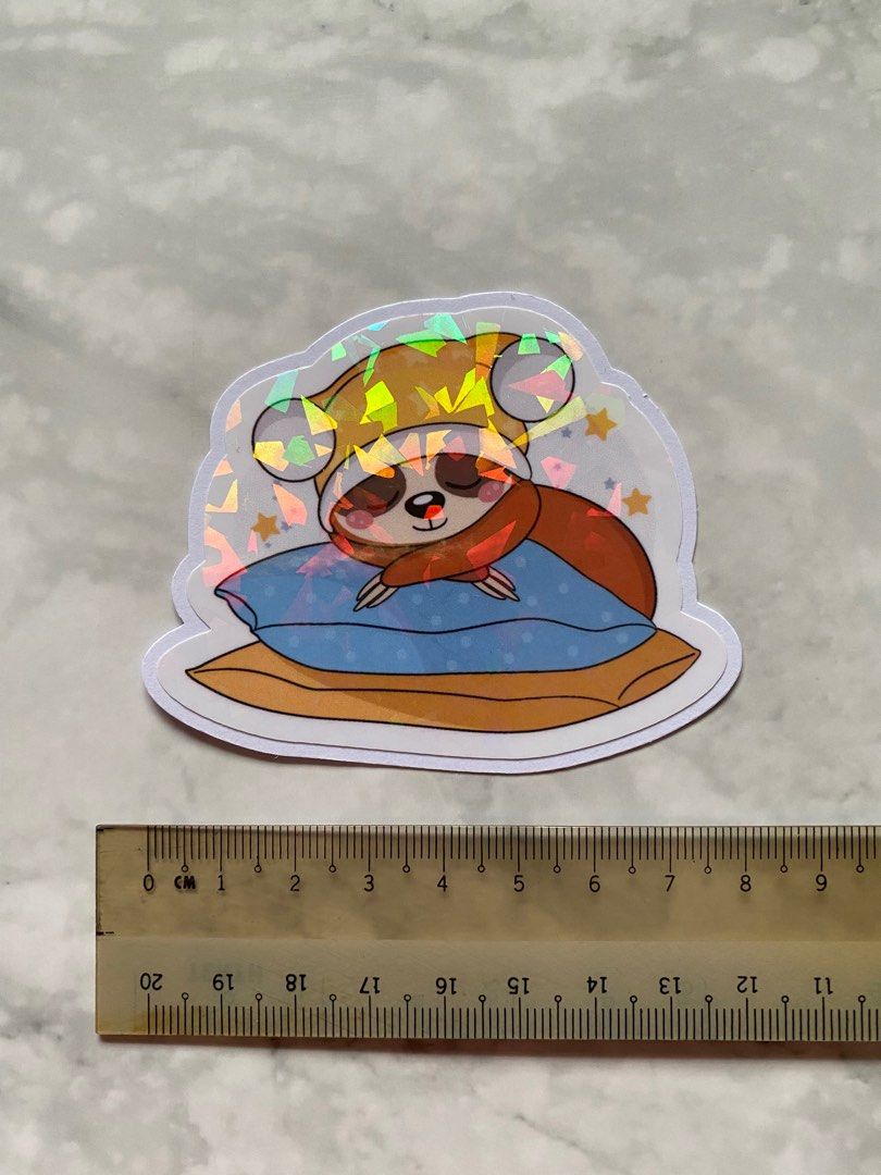 6pcs/pack 8cm Cute Sleeping Sloths Stickers (laminated, waterproof ...