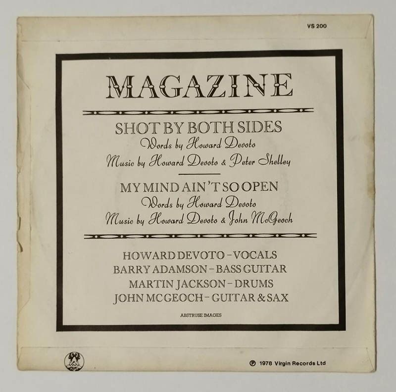現貨 MAGAZINE Shot By Both Sides 1978年UK版 7" Single 黑膠唱片7吋細碟 Vinyl EP LP ...