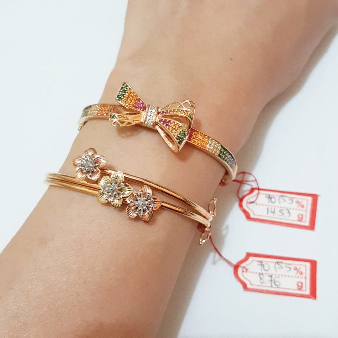Bangle emas 75% sebaiknya chat dulu mau model yang mana, Women's ...