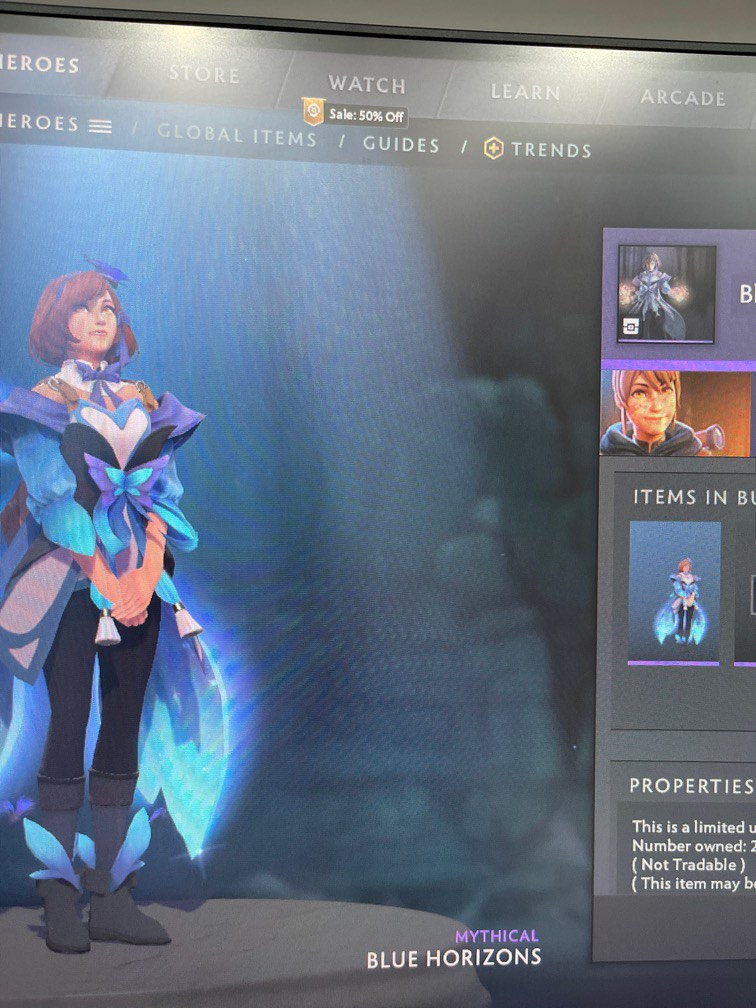 Blue horizon Marci collectors cache dota 2, Video Gaming, Gaming ...