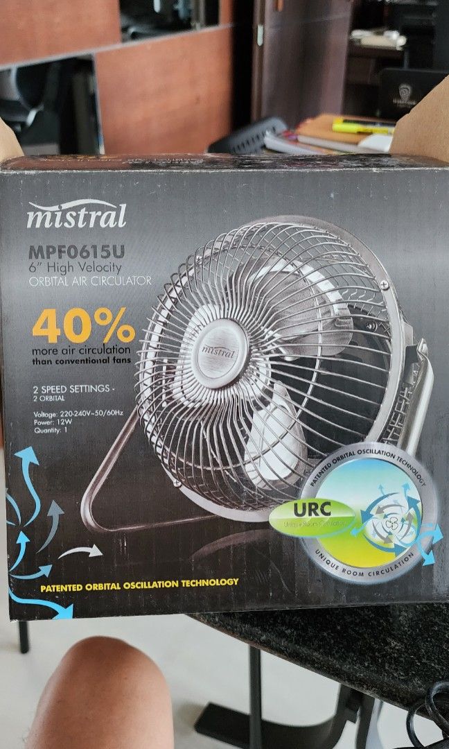 Brand New Mistral Table Fan, Furniture & Home Living, Lighting & Fans ...