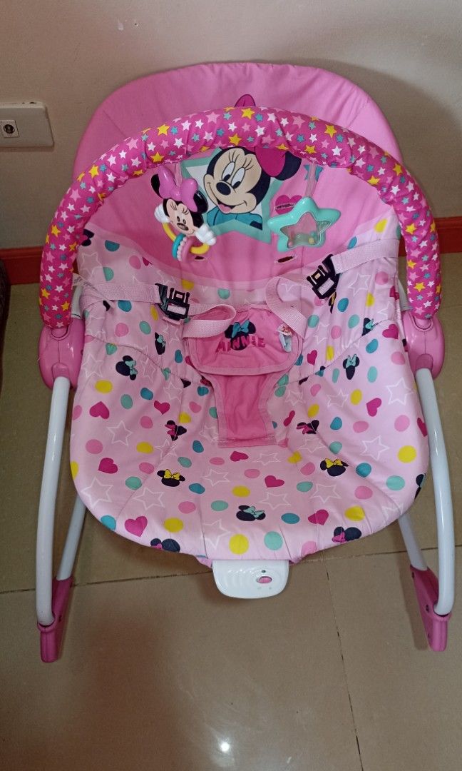 Bright Starts Minnie Mouse Rocker, Babies & Kids, Baby Nursery & Kids ...