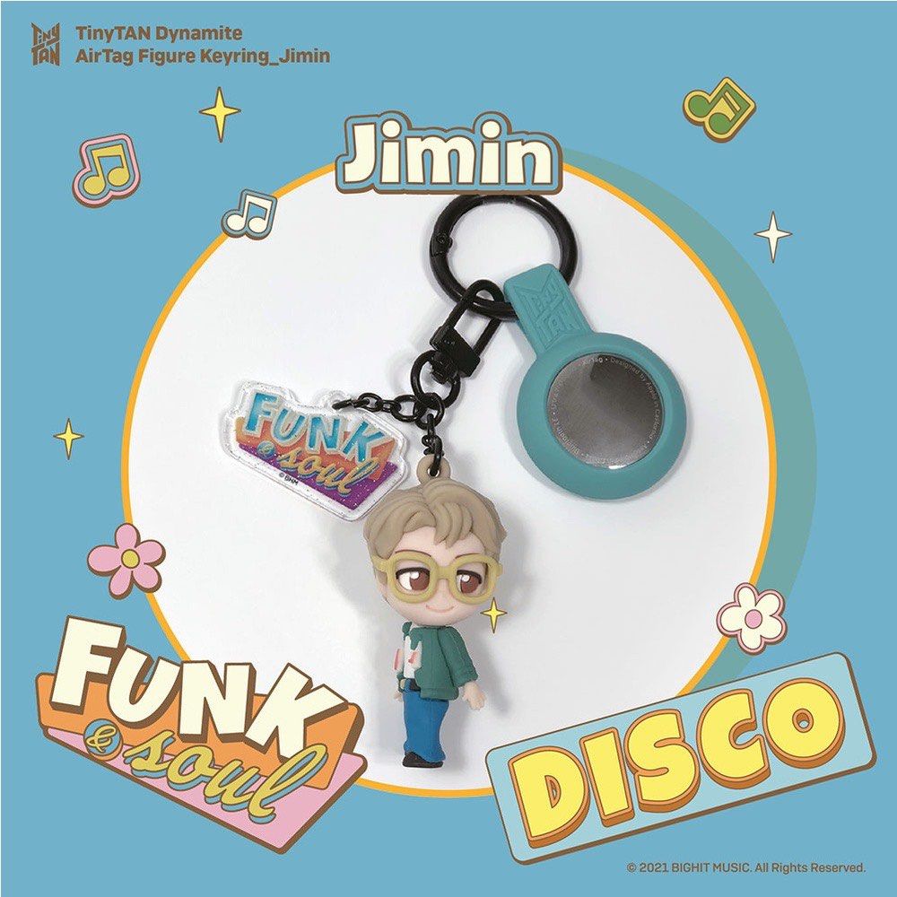BTS OFFICIAL Dynamite TinyTAN Figure Keychain Airtag Keyring, Hobbies & Toys, Memorabilia ...