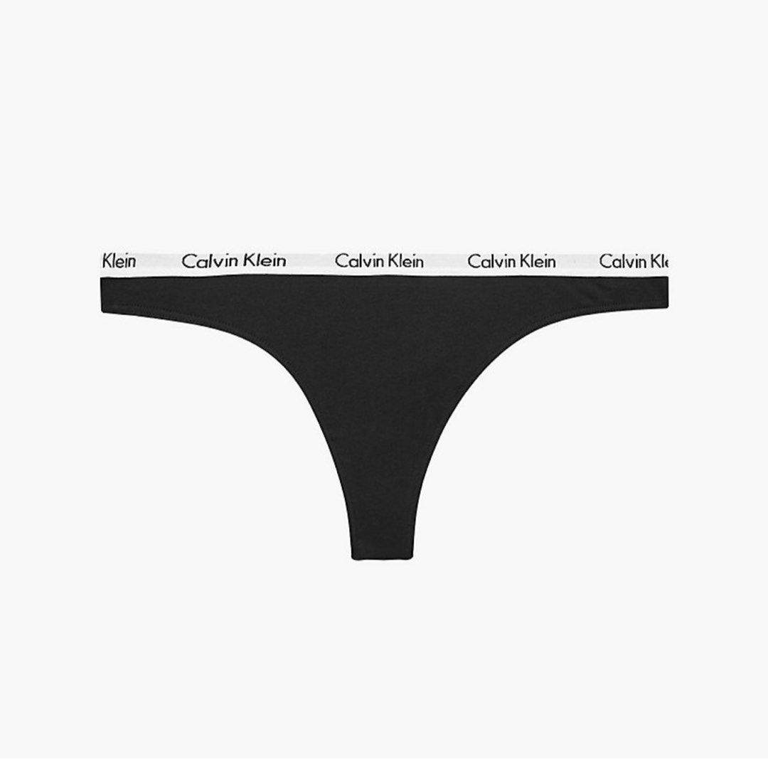 Calvin Klein Thong (Black/Grey), Women's Fashion, New Undergarments ...