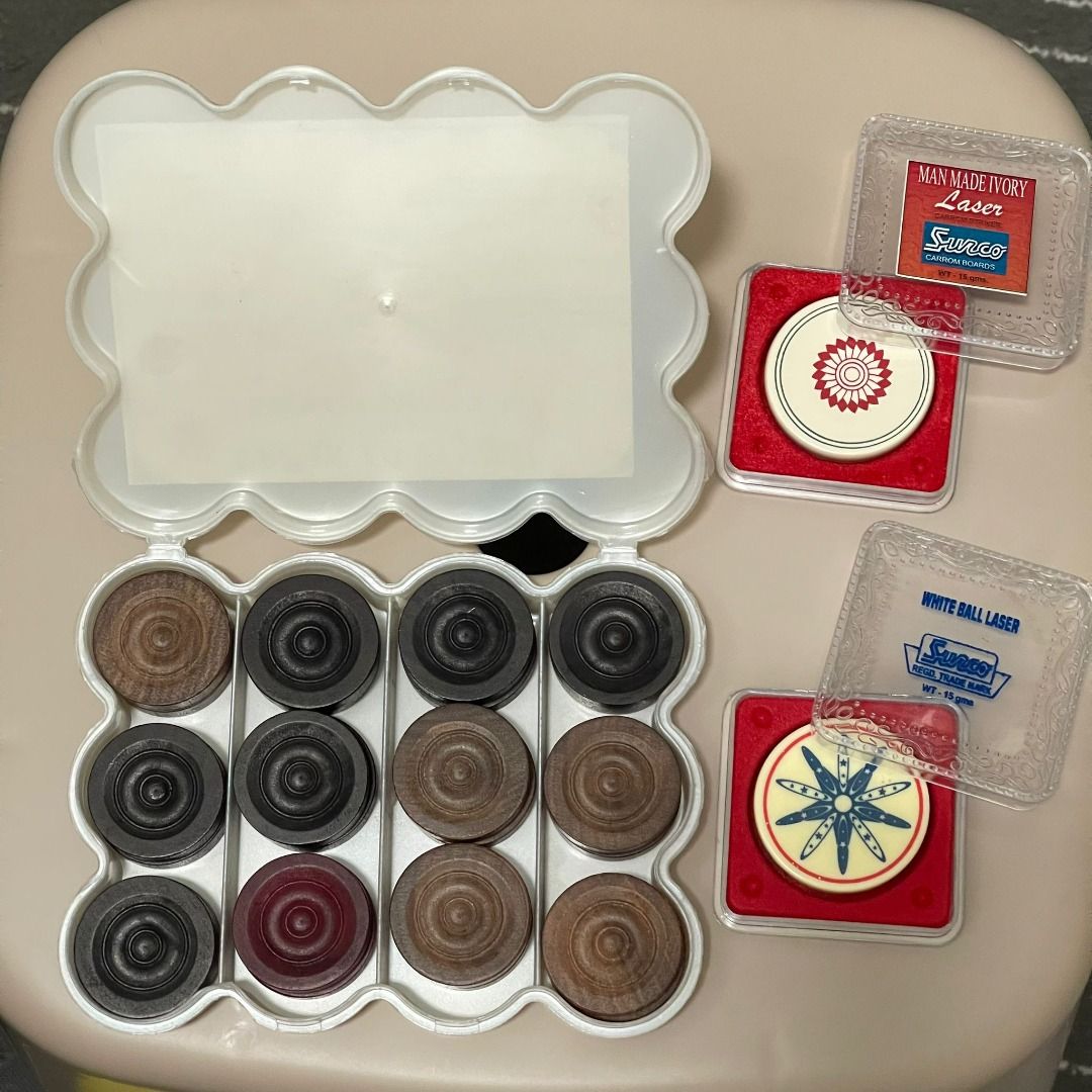 Championship Surco Full size Carrom Board with high quality coins and 2 ...