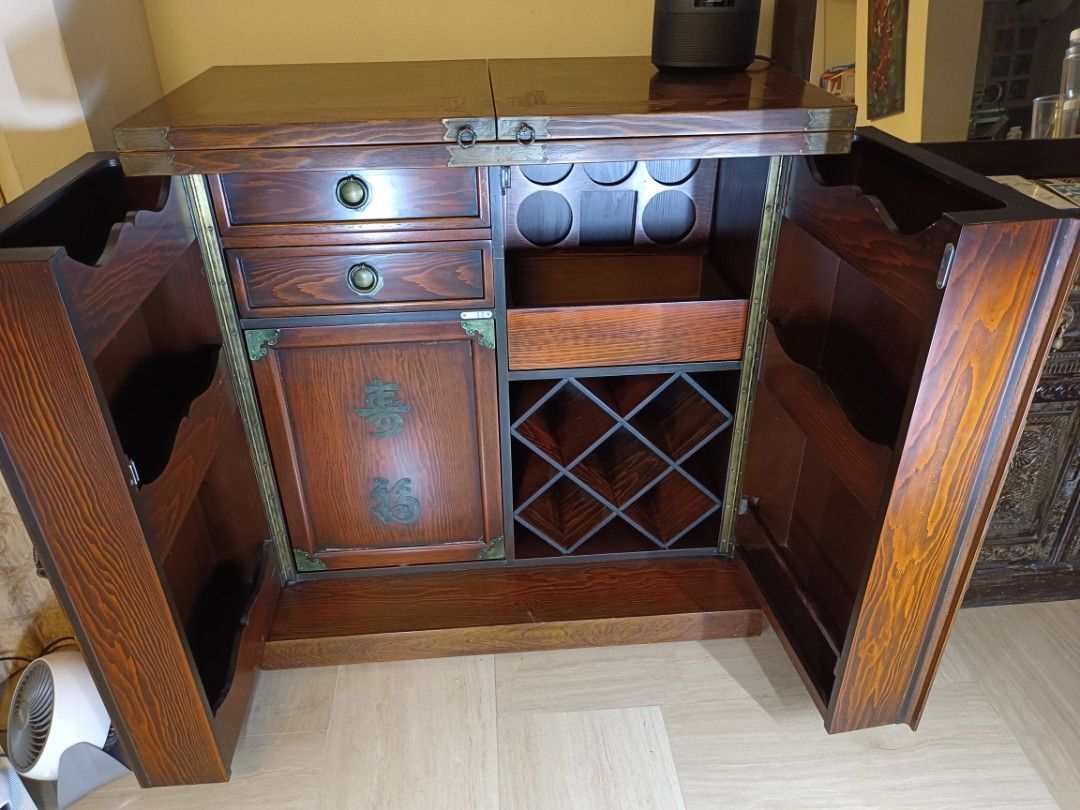 Chinese Bar Cabinet, Furniture & Home Living, Furniture, Shelves ...