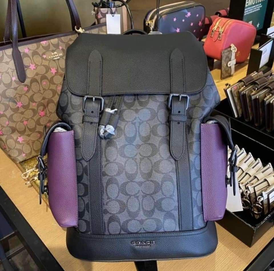 Coach Hudson Backpack in Signature Canvas, Men's Fashion, Bags ...