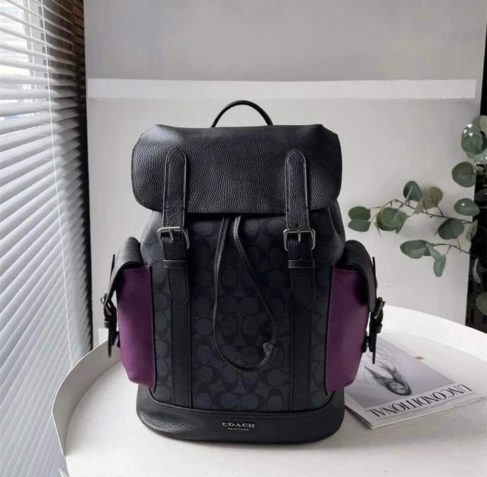 Coach Hudson Backpack in Signature Canvas, Men's Fashion, Bags ...