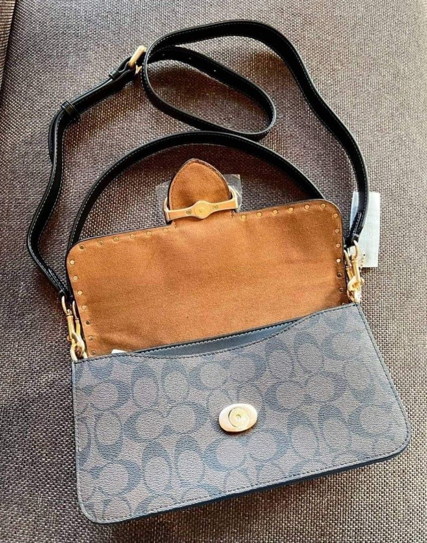 Coach Morgan Shoulder Bag in Signature Canvas with Rivets, Women's ...