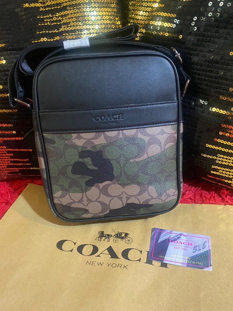 Coach Sling Bag (Men) Army, Luxury, Bags & Wallets on Carousell