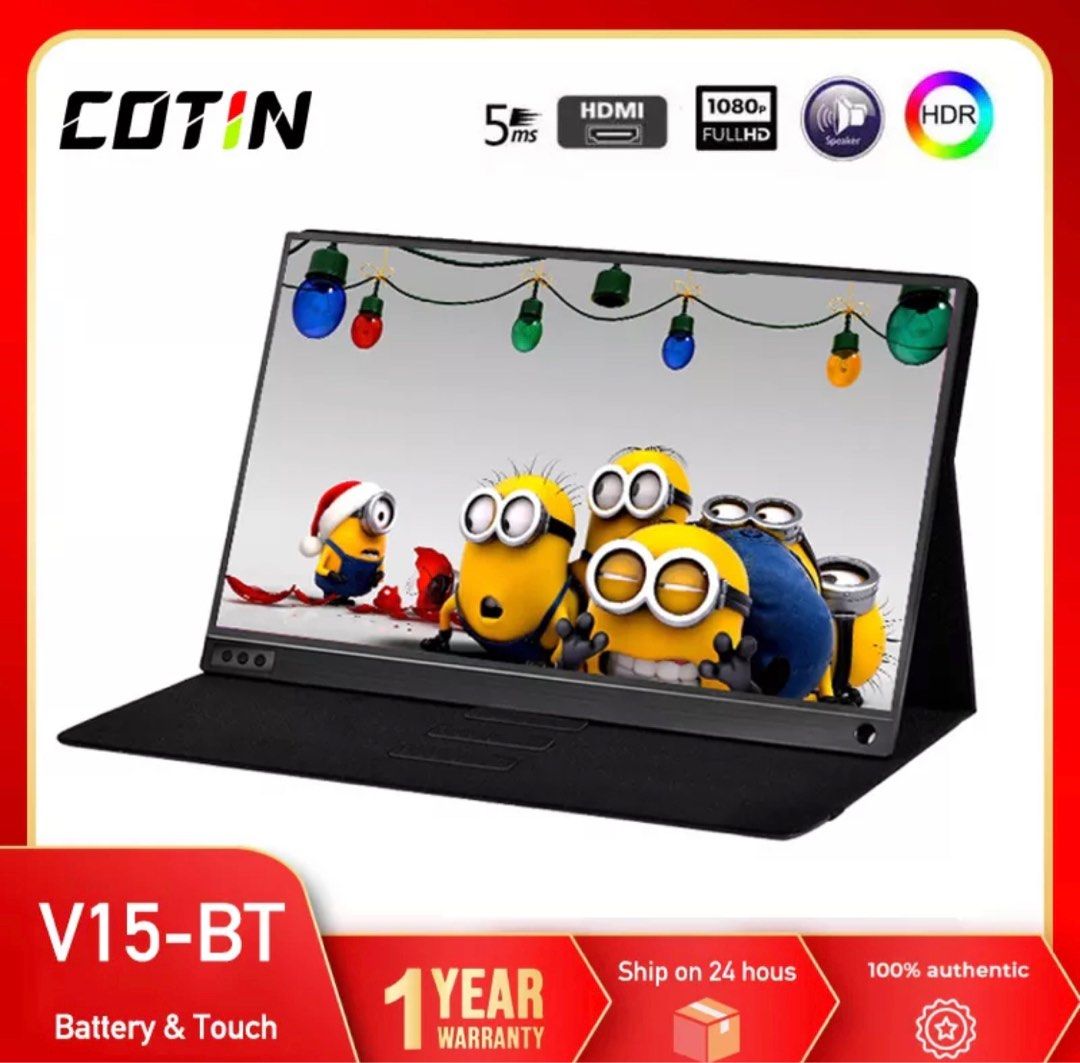Cotin Portable Monitor Touchscreen Battery, Computers & Tech, Parts ...