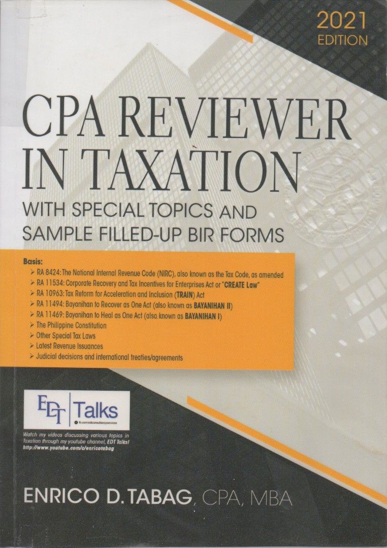 CPA Reviewer in Taxation Tabag, Hobbies & Toys, Books & Magazines, Textbooks on Carousell
