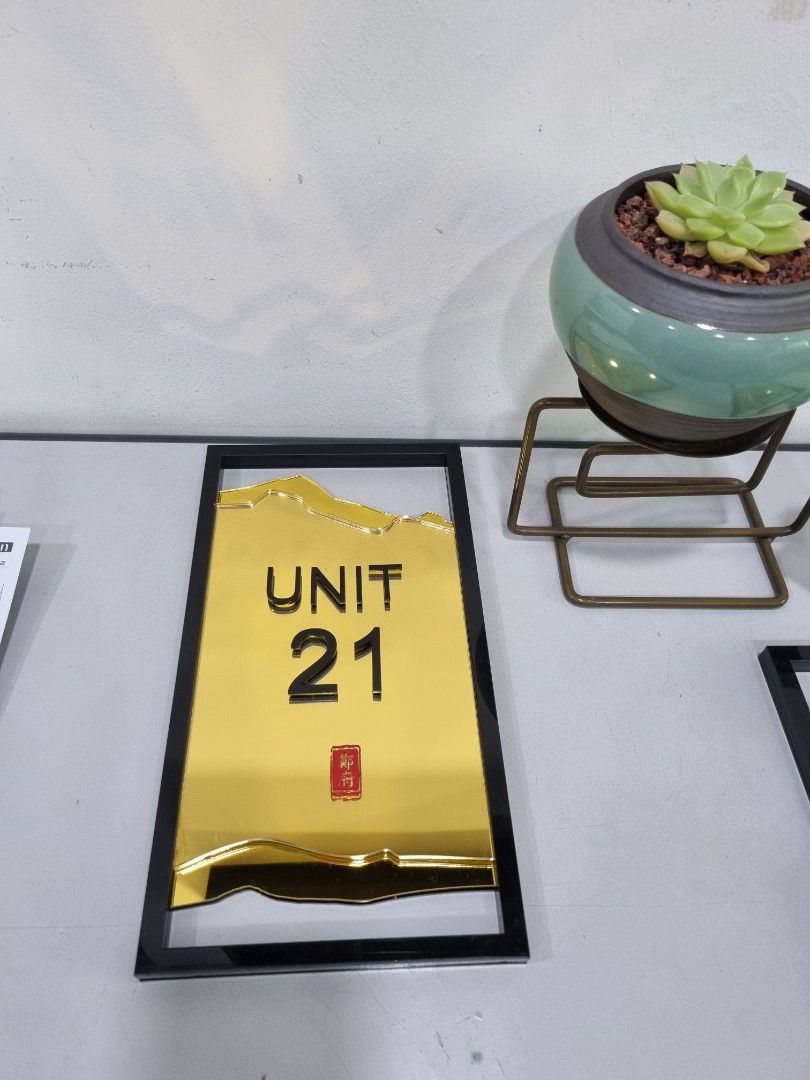 Customise home unit number plate, Furniture & Home Living, Home Decor ...