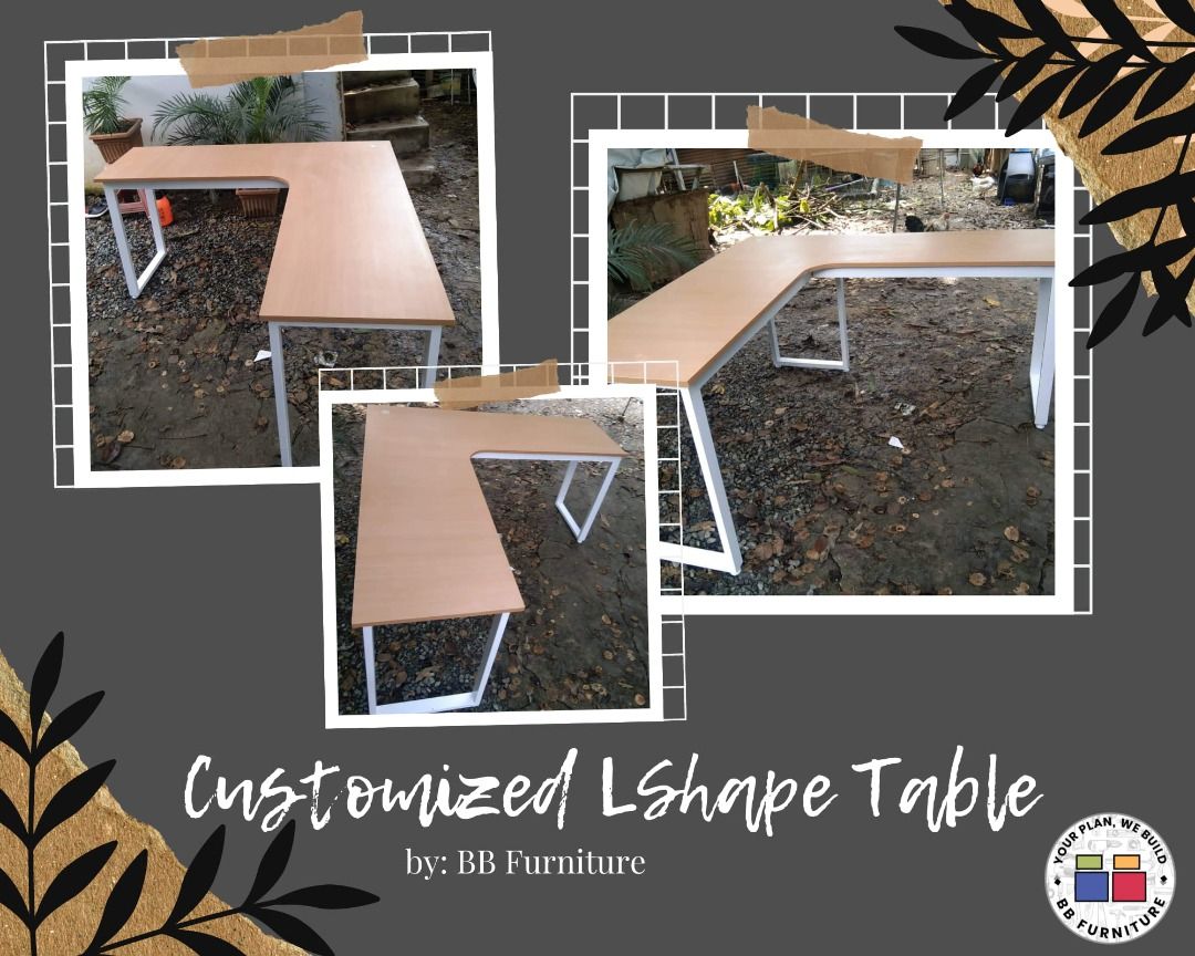 CUSTOMIZED L SHAPE TABLE/OFFICE TABLE MADE TO ORDER MESSAGE ME NOW ...