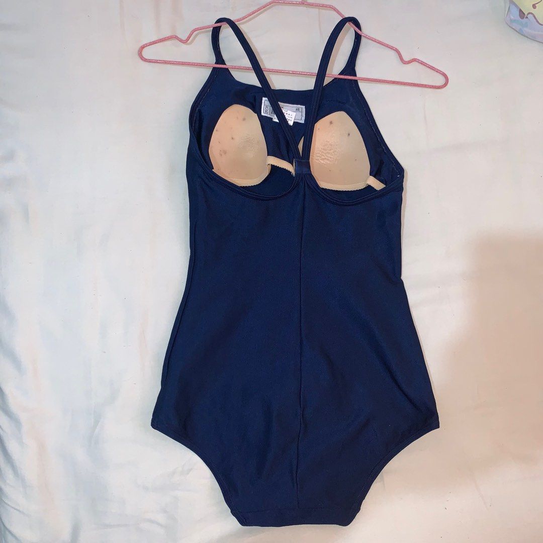 Dark Blue One Piece Swimsuit, Women's Fashion, Swimwear, Bikinis ...