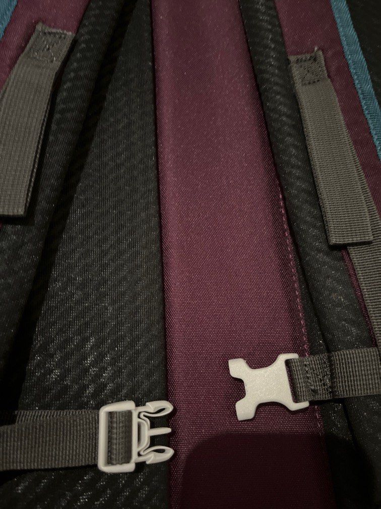 Decathlon 20L school backpack and camping backpack maroon and blue, Men ...