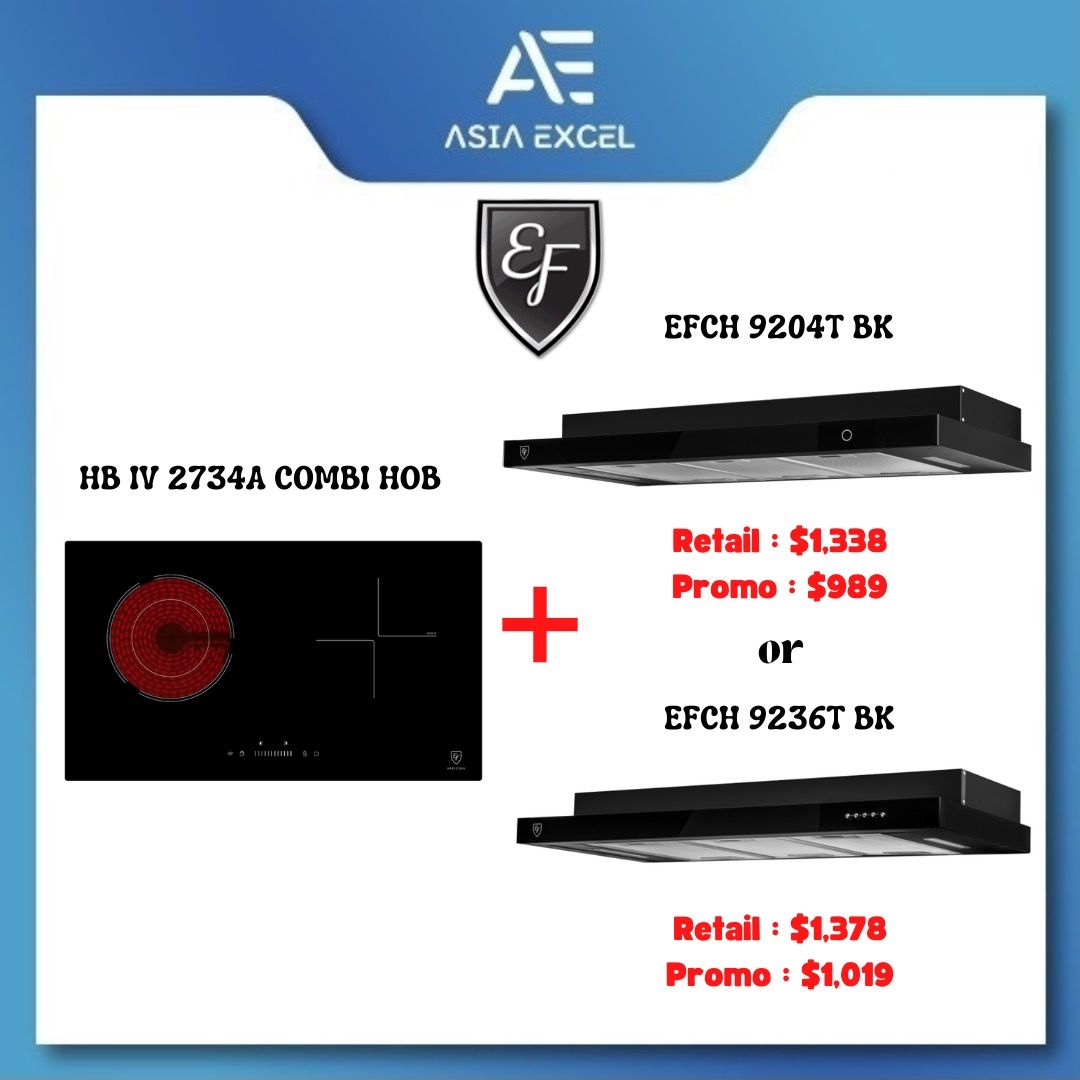 EF HB IV 2734A COMBINATION HOB INDUCTION & CERAMIC HOB + EFCH9204T ...