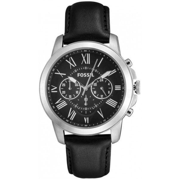 FOSSIL FS4812 CHRONOGRAPH BLACK LEATHER MEN WATCH, Men's Fashion ...
